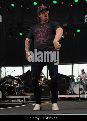 George, USA. 01st Aug, 2021. SInger Randy Houser performs during day ...
