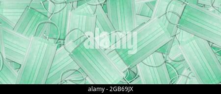 panoramic texture of clean medical masks Stock Photo - Alamy