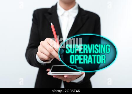 Conceptual display Supervising Operator. Business idea monitoring and ...