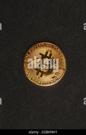 bitcoin shiny on black background Stock Photo - Alamy