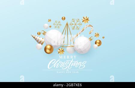 2022 golden christmas tree with snowflakes and stars on a black ...