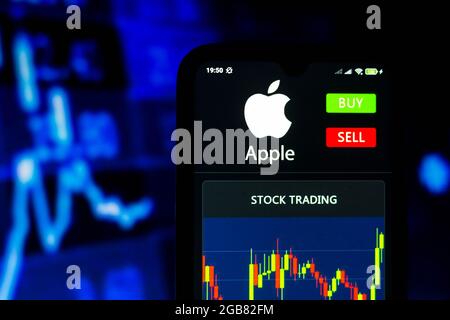 Brazil. 2nd Aug, 2021. In this photo illustration the stock trading ...