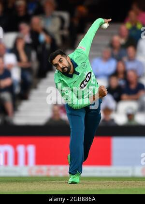 Tabraiz Shamsi of Oval Invincibles during The Hundred between Oval ...