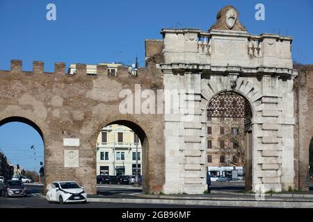 Porta San Giovanni on Piazzale Appio in the city of Rome, Italy Stock ...