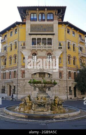 Palazzo in Piazza Mincio Mincio Square in the Quartiere Coppede ...