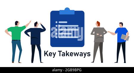 Key takeaways summary resume conclusion concept banner header connected ...