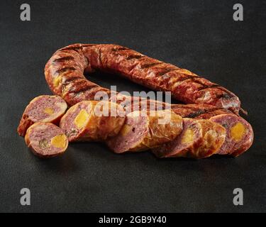Popular Spanish sausage cured pork Stock Photo - Alamy