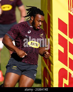 South Africa's Joseph Dweba during a training session at Western ...