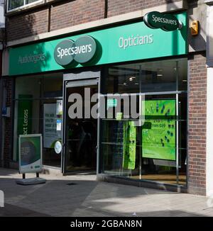 Close up of Specsavers Opticians sign Optician signage England UK ...