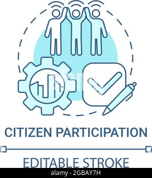 Smart governance blue concept icon Stock Vector Image & Art - Alamy