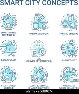 Metropolis line icons collection. Futuristic, Industrial, Urban ...