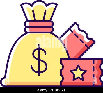 Lump-sum payment RGB color icon for dark theme Stock Vector Image & Art ...