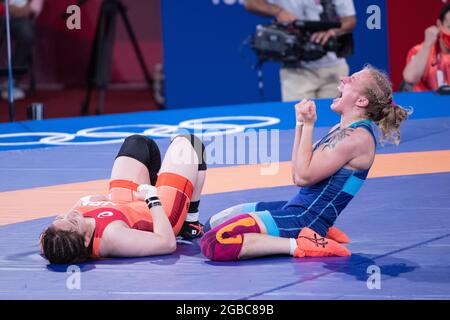 DOSHO Sara (JPN) vs CHERKASOVA Alla (UKR) Women's Freestyle 68kg Bronze Medal Match August 03 ...
