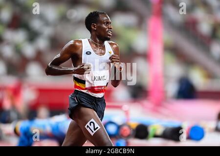 Isaac Kimeli of Belgium during the Men's 5000 Metres during World ...