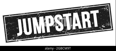 JUMPSTART text on black grungy rectangle stamp sign Stock Photo - Alamy
