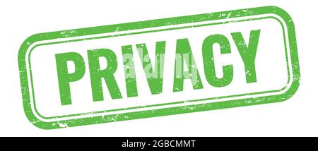 PRIVACY text on green grungy vintage rectangle stamp Stock Photo - Alamy
