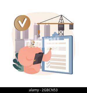 Construction quality control abstract concept vector illustration Stock ...