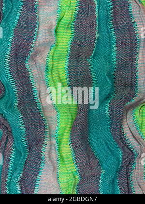 Turquoise jersey fabric matte texture top view. Blue knitwear ...