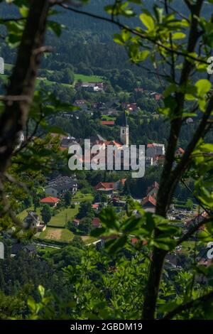 Sankt Radegund town near Graz city in Austria in summer hot color ...