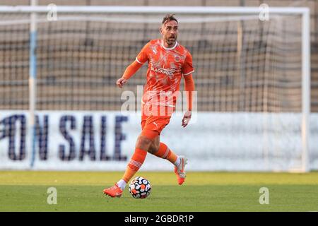 Richard Keogh of Blackpool in action during the Sky Bet Championship ...