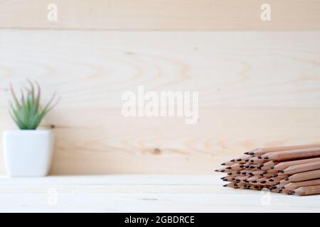 Tree trunk pencils Stock Photo - Alamy