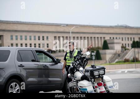 the Pentagon police force protection agency patrol car Washington DC ...