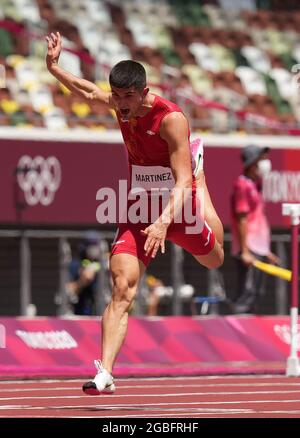 Asier Martínez in the 110m hurdles final of the 2022 European Athletics ...