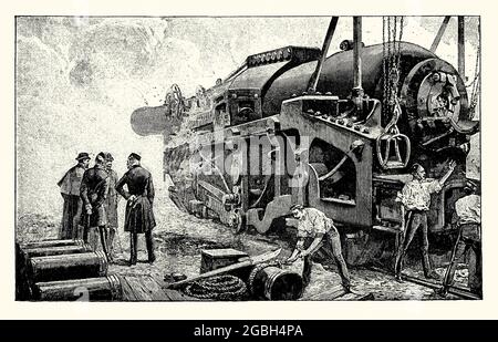 9-inch rml gun in fort charlotte on georges island Stock Photo - Alamy