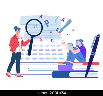 Creative writing assignment isolated cartoon vector illustration ...