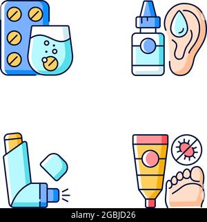 Antifungal cream RGB color icon. Fighting fungal infections. Skin ...