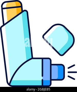 device inhaler portable cartoon vector illustration Stock Vector Image ...