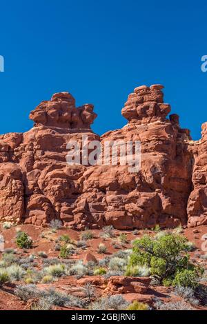 Rock outcrops near Happy Jack Mine, abandoned uranium mine, White ...