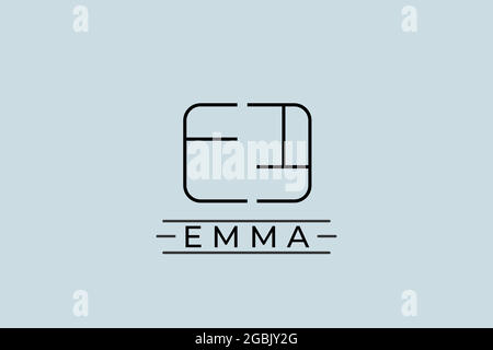logo name emma. usable logo design for private logo, business name card ...