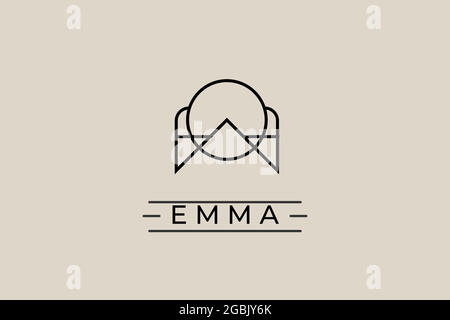 logo name emma. usable logo design for private logo, business name card ...