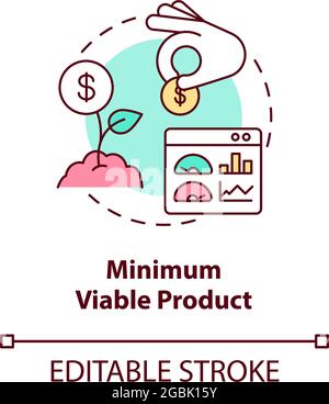 Minimum viable product concept icon. Early business development ...