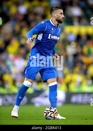 Gillingham's Max Ehmer during the pre-season friendly match at Carrow ...