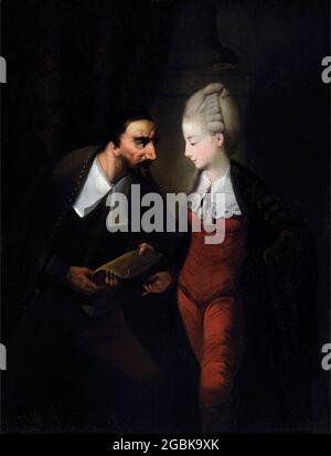 Edward Alcock, Portia and Shylock, from Shakespeare's "The Merchant of ...