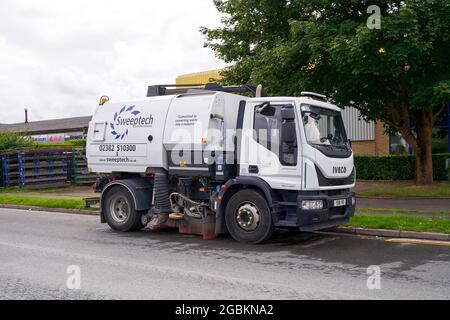 Sweeptech street cleaning machine Stock Photo - Alamy