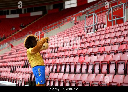 Southampton mascot Sammy Saint in the stands during the Pre-Season ...