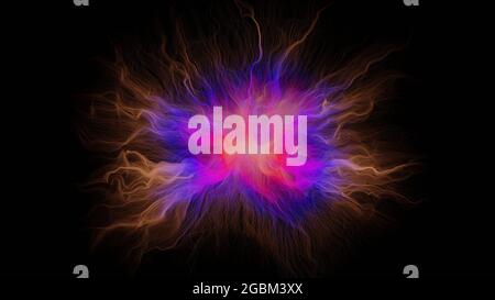 Colorful glowing lattice cosmic string, stars, filaments and hair ...