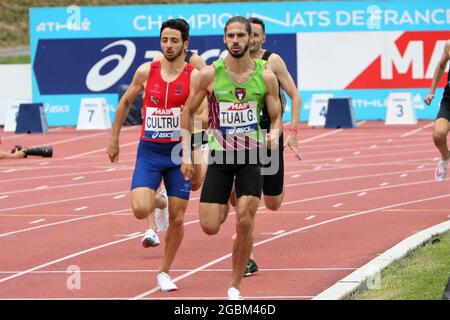 CULTRU Sacha , TUAL Gabriel 800 M Mens during the 2021 Athletics French ...
