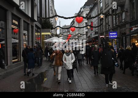 Copenhagen, Denmark / 8 December 2018 /Chritms spirit shopper enjoy ...