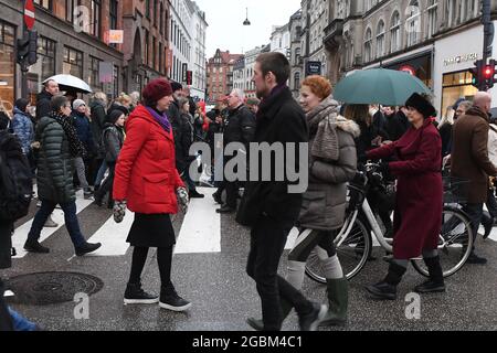 Copenhagen, Denmark / 8 December 2018 /Chritms spirit shopper enjoy ...