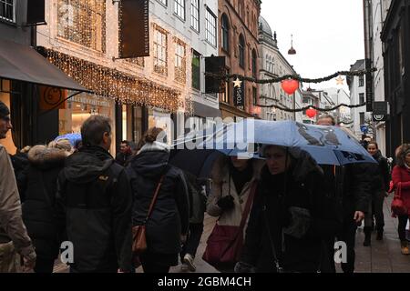 Copenhagen, Denmark / 8 December 2018 /Chritms spirit shopper enjoy ...