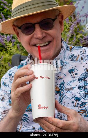 American fast food chicken restaurant chain Kentucky Fried Chicken (KFC ...