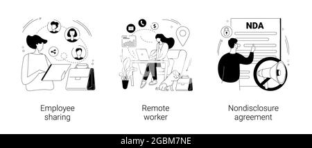 Employment options abstract concept vector illustrations Stock Vector ...