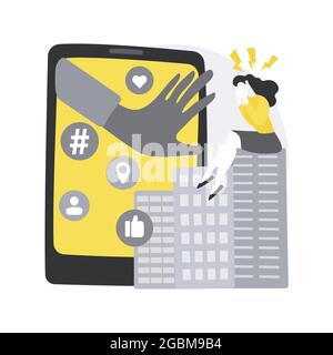 Digital overload abstract concept vector illustration Stock Vector ...