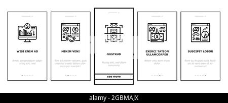 Cash Services Bank Onboarding Icons Set Vector Stock Vector Image & Art ...