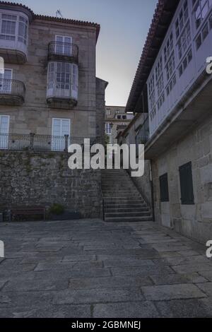 TUY, SPAIN - Jul 15, 2021: The river Minho flowing through the Spanish ...