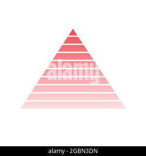 pyramid scheme 10 ten steps. vector hierarchy level chart graph, green ...